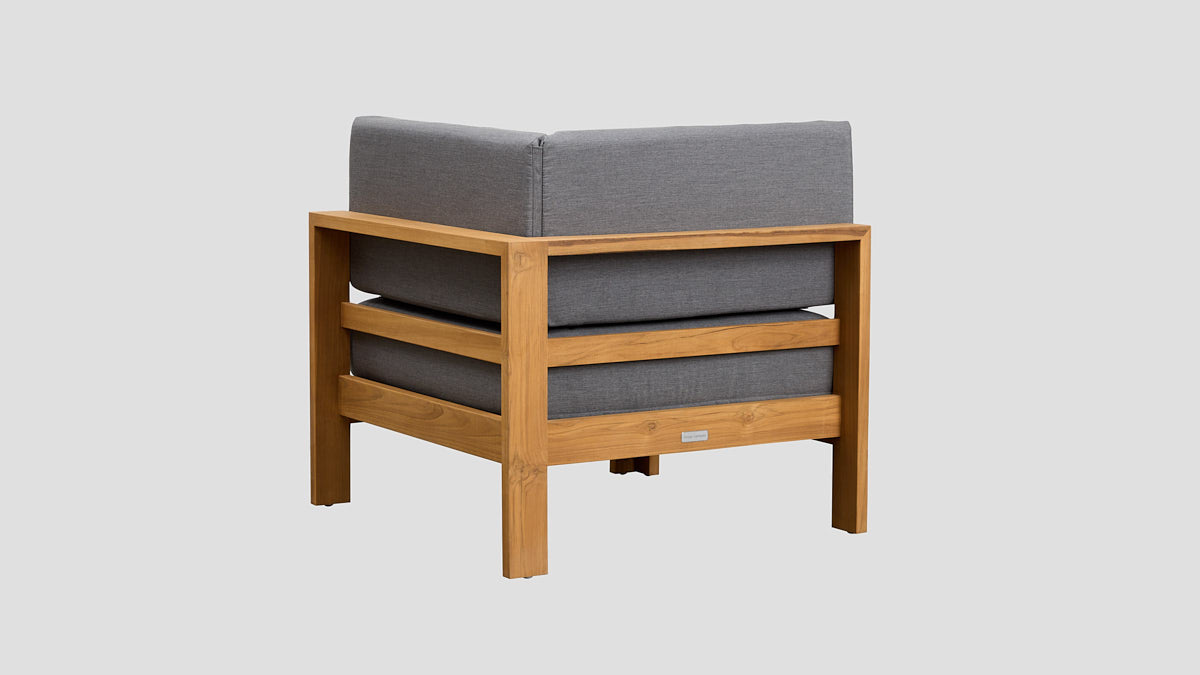 Tasman Teak Single Corner Section – Outdoor Seating